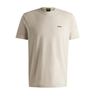 HUGO BOSS Essentielles Baumwoll-T-Shirt mit Regular Fit - - Tops - Herren - Beige - L