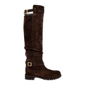 Jimmy Choo London Biker KB Bottes Hautes - Femme - Chaussures - Brun - Taille: 40 EU
