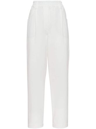 Brunello Cucinelli Gekürzte Tapered-Hose - Weiß