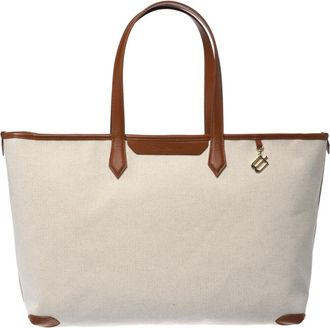 Baldinini Femme, Sacs, Beige, Taille: ONE Size Canvas Tote Bag