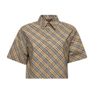 Burberry Beige Kariertes Hemd - - Blouses & Shirts - Damen - Beige - 2XS