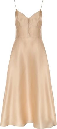 Alberta Ferretti Femme, Robes, Beige, Taille: 38 FR Abito Tripla Organza
