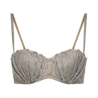 Giuseppe Di Morabito Femme, Sous-v&ecirc;tements, Beige, Taille: 38 FR Sequin Bralette