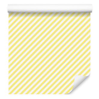 OEM Carta Da Parati A Righe Color Crema, Colore Crema Intenso Per Soggiorno E Camera Da Letto, 50x1000 Cm