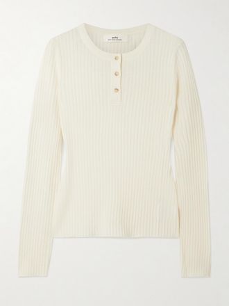 arch4 Haut En Cachemire Biologique Côtelé Noa - Ivoire