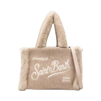 MC2 Saint Barth Sac Colette en peau lain&eacute;e - Femme - Sacs - Beige - Taille: ONE Size
