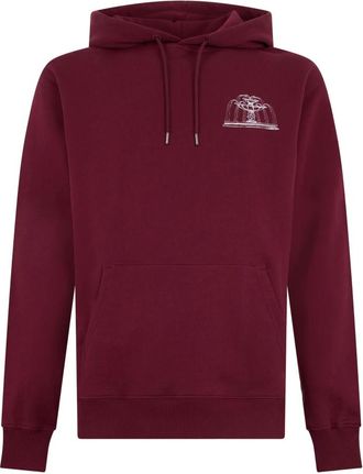 Dr&ocirc;le de Monsieur Sweat &agrave; capuche imprim&eacute; Fontaine - Homme - Sweatshirts et sweats &agrave; capuche - Rouge - Taille: XL