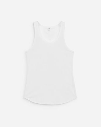 Arket Tanktop Aus Durchsichtiger Baumwolle -Wei&szlig;