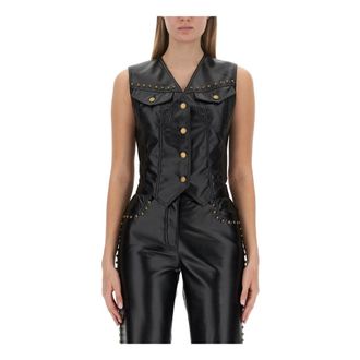 Moschino Femme, Vestes, Noir, Taille: 38 FR Vest With Buttons