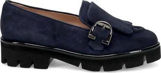 Sangiorgio Mocassins femme Monk Strap en daim bleu - 24/4 daim bleu - Taille 35, bleu, 39 EU