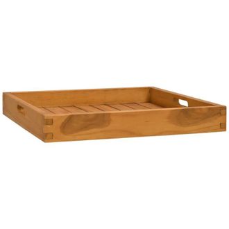 vidaXL Plateau de service 50x50 cm Bois de teck massif Vidaxl