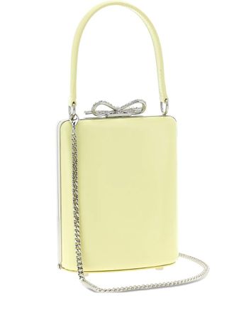 Self Portrait sac cabas à noeud strassé - Jaune