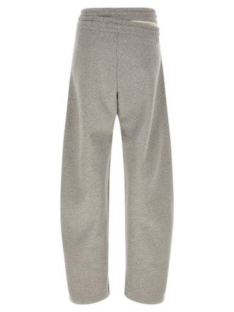 The Attico Asymmetrical Double-Waist Trousers - Gray