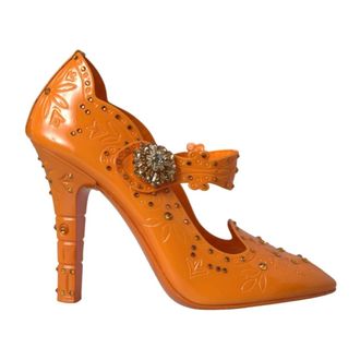 Dolce & Gabbana Kristallblumen Pumps Multicolor Kristalle - - Shoes - Damen - Orange - 39 EU