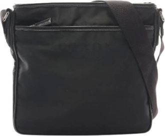 Prada Sac bandouli&egrave;re en nylon et cuir Saffiano Pre-owned - Femme - Pre-owned - Noir - Taille: ONE Size