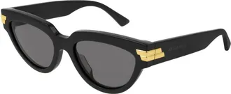 Bottega Veneta unisex, Accessoires, Noir, Taille: 55 MM Lunettes de soleil oeil de chat