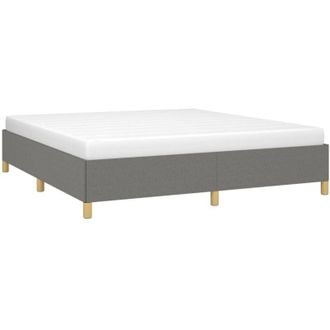 vidaXL Bettgestell ohne Matratze Dunkelgrau 180x200 cm Stoff Vidaxl