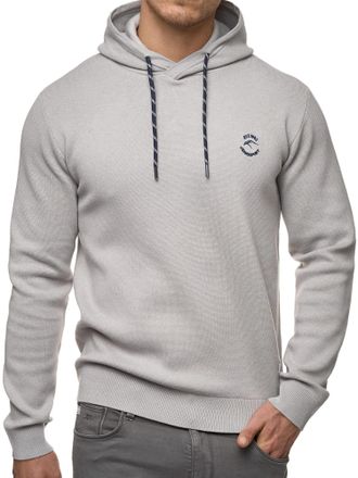 Indicode Herren Longview Sweatshirt mit Kapuze | Hoodie Kapuzenpullover für Männer Lt Grey Mix, XL