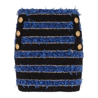 Balmain Gestreifter Tweedrock - - Skirts - Damen - Mehrfarbig - M