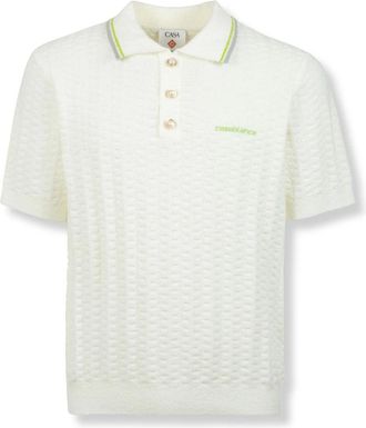 Casablanca Homme, Pulls, Beige, Taille: 2XL Tennis Boucl&eacute; Polo