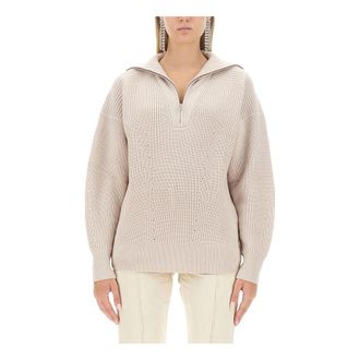 Isabel Marant Benny Half-zip Pullover - - Knitwear - Damen - Beige - XL