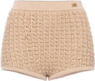 Elisabetta Franchi Femme, Shorts, Jaune, Taille: 38 FR Shorts Bouclé avec Sequins