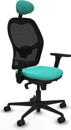 Piqueras y Crespo Jorquera Programmierstuhl mit 3D-Armen, h&ouml;henverstellbarer Lendenwirbelst&uuml;tze und festem Kopfteil, ausgestattet mit Sincro 5 Positionen und injizierte