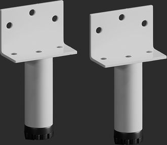 Generic Sofa Beistelltisch F&uuml;&szlig;e, 2er-Set Verstellbare M&ouml;belbeine Aus Metall, Mit Schrauben F&uuml;r Schrank- Und Tischbeine, Kommoden, Betten, St&uuml;hle, Schr&auml;nke(Wei