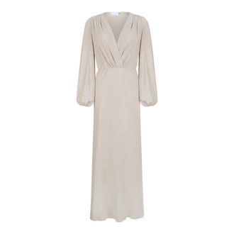 Douuod Draped Midi Dress - - Dresses - Damen - Beige - S