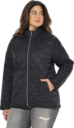 Ulla Popken Hyprar Leichtstepp-Jacke, Wasserabweisend, Recycelt Jacket, Noir, 58-60 Femmes