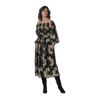 Laurence Bras Fantasy Lurex Kleid - - Dresses - Damen - Schwarzk - S