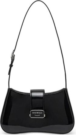 Emporio Armani Femme, Sacs, Noir, Taille: ONE Size Sac bandouli&egrave;re effet verni