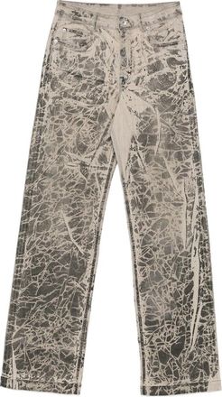 Rick Owens Crackle-print Jeans