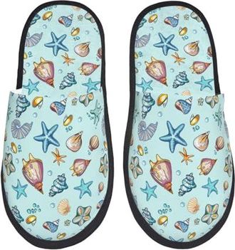Generic Coquillages Homme Femme Chaussons Confortable Chaussures De Maison Antid&eacute;rapantes Pantoufles Pour Ext&eacute;rieur Int&eacute;rieur Automne L