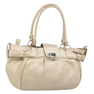 Ferragamo Sac &agrave; main Pre-owned - Femme - Pre-owned - Beige - Taille: ONE Size
