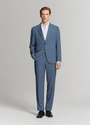 Mango Pantalon costume Mil&aacute;n slim-fit bleu indigo - Homme - 38 - MANGO MAN