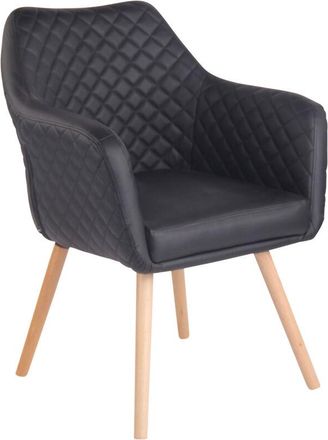 Clp Fauteuil de design scandinave dans une chaise dattente en cuir &eacute;cho remplie de diff&eacute;rentes couleurs Couleur : Noir