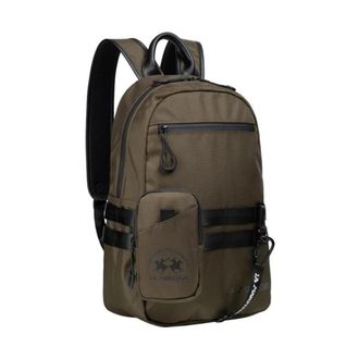 La Martina Polyester-Rucksack mit mehreren F&auml;chern - - Bags - Herren - Gr&uuml;n - ONE SIZE