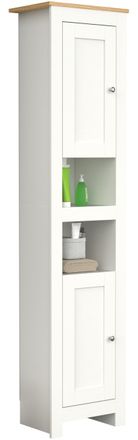 VCM Holz Badezimmerschrank | Badm&ouml;bel | Stand Badschrank | Hochschrank | Ma&szlig;e ca. H. 180 x B. 42 x T. 30 cm - Balusa