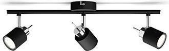 Philips Meranti 3-er Deckenspots (35 W), elegante Wandleuchte mit drei flexiblen Spots, GU10 Leuchte ohne Leuchtmittel, schwarz