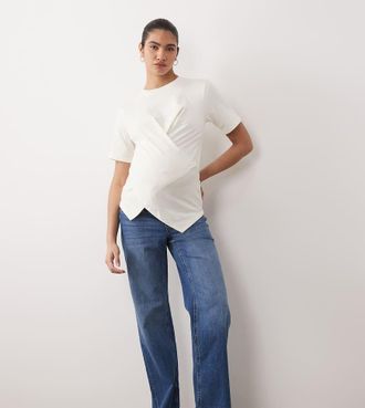 Vero Moda Vero Moda - Tessa - Jean ample de grossesse - Bleu moyen d&eacute;lav&eacute;