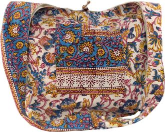 Guru Shop Sadhu Bag, Umh&auml;ngetasche, Blockdruck Hippie Schultertasche, Schulterbeutel, Einkaufstasche, Unisex - Erwachsene, Blau, Baumwolle, 35x49x30 cm