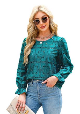 Cupshe Blusentop Romantisches Strick Top aus Spitze