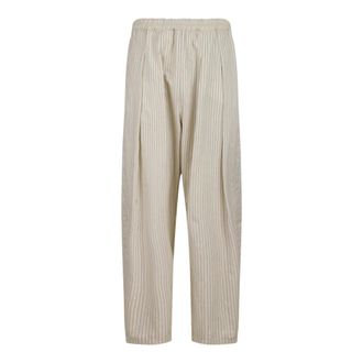 Maison Margiela Hellbeige Gestreifte Hose - - Trousers - Herren - Beige - W44