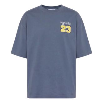 Off-white Lockeres T-Shirt mit buntem Print - - Tops - Herren - Blau - XL