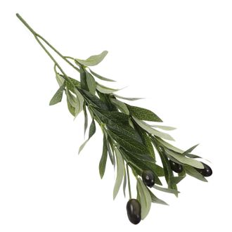 DOITOOL K&uuml;nstliche Olivenzweige als Deko Pflanzenzweige aus Kunststoff f&uuml;r Partys Wohnr&auml;ume und Gartendekoration