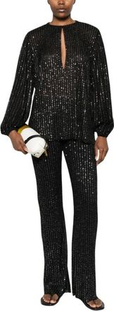 Missoni Femme, Pantalons, Noir, Taille: 42 FR Dritto Semi Trasp Pantalons