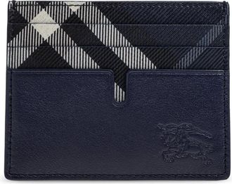 Burberry Homme, Accessoires, Bleu, Taille: ONE Size Porte-cartes en cuir avec logo