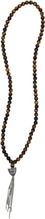 HTC Htc Halskette - Polished Brown Bead Necklace With Silver Shield Pe - Gr. unisize - in Braun - für Damen