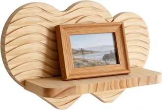 Generico Schwebende Regale f&uuml;r die Wand, Organizer f&uuml;r Ecke, schwebende Eckregale, Boho-Dekoration, f&uuml;r Schlafzimmer, Wohnzimmer, K&uuml;che, B&uuml;ro, Apartment, Caf&eacute;